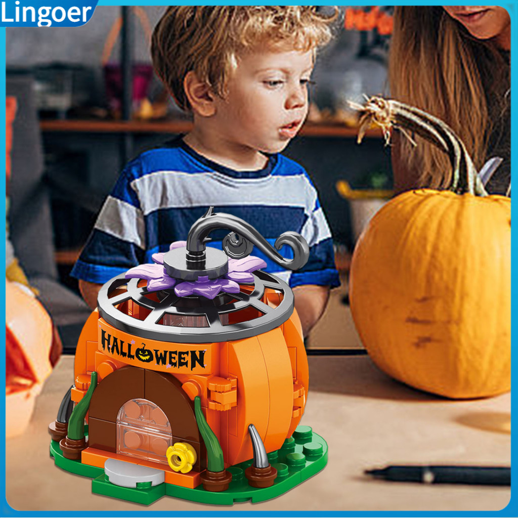 Lingoer| Halloween Decoration Blocks Kit Kids Building Block Set Spooky ...