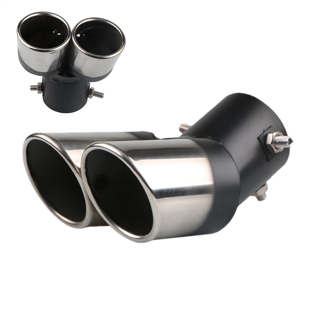 Car Styling Mufflers Exhaust Tail Throat Pipe Tip Universal Stainless ...