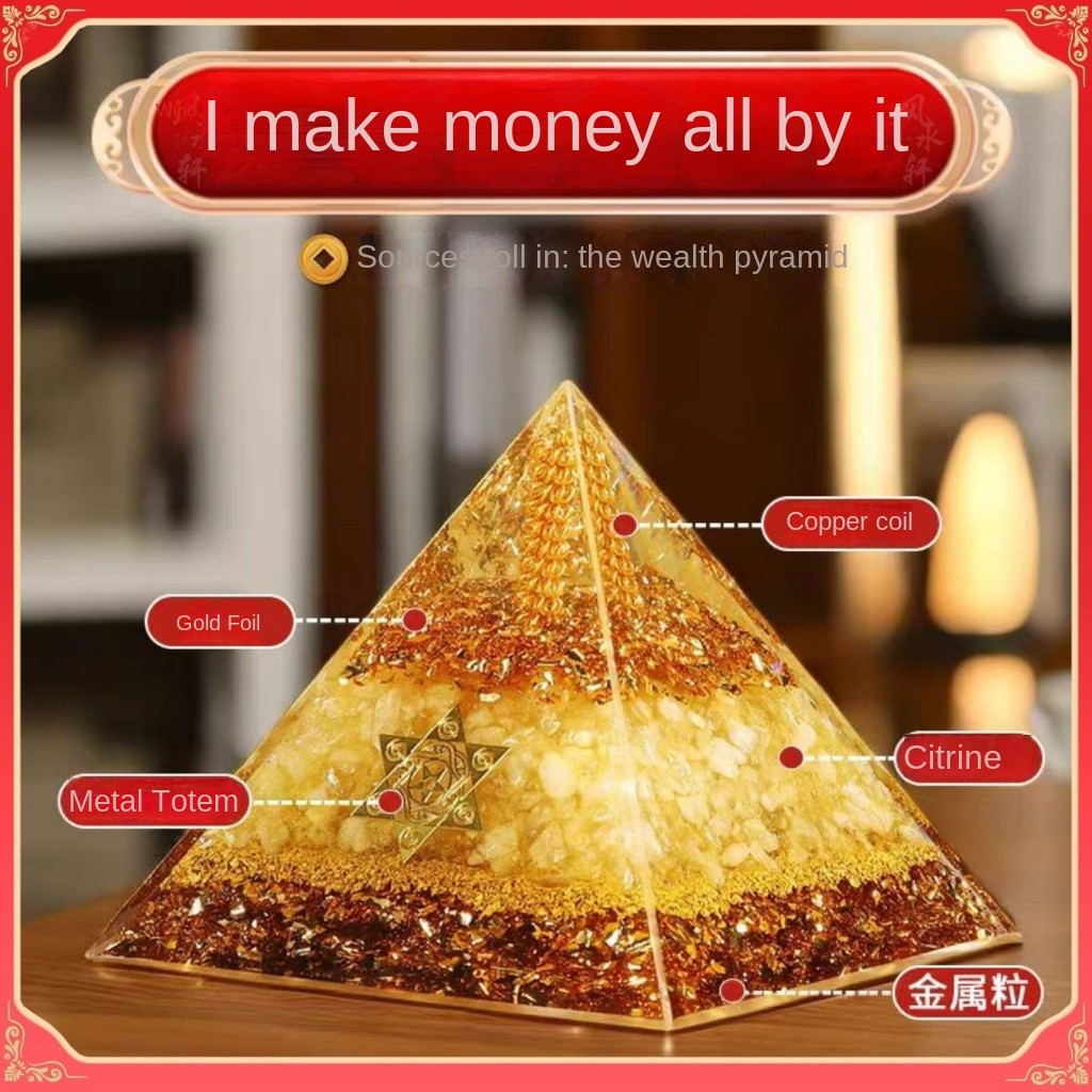 2025 FENG SHUI Pyramid Crystal Gravel Attracts Wealth and Good Luck ...