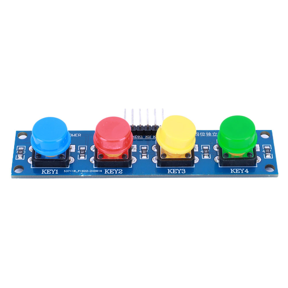 4 Independent Buttons Keyboard Module with Hat & LED Indicator Keypad Module for Arduino ARM ...