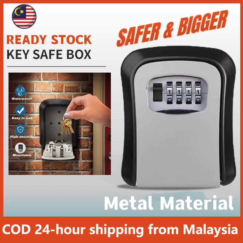 Key Safe Box Wall Mount Numbering Lock Key Storage Lock Box 4 Digits ...