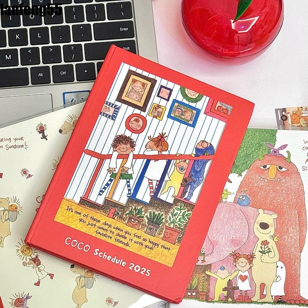 LANFENG Calendar Illustration Notebook, Pattern Daily Plan Cartoon Coco ...
