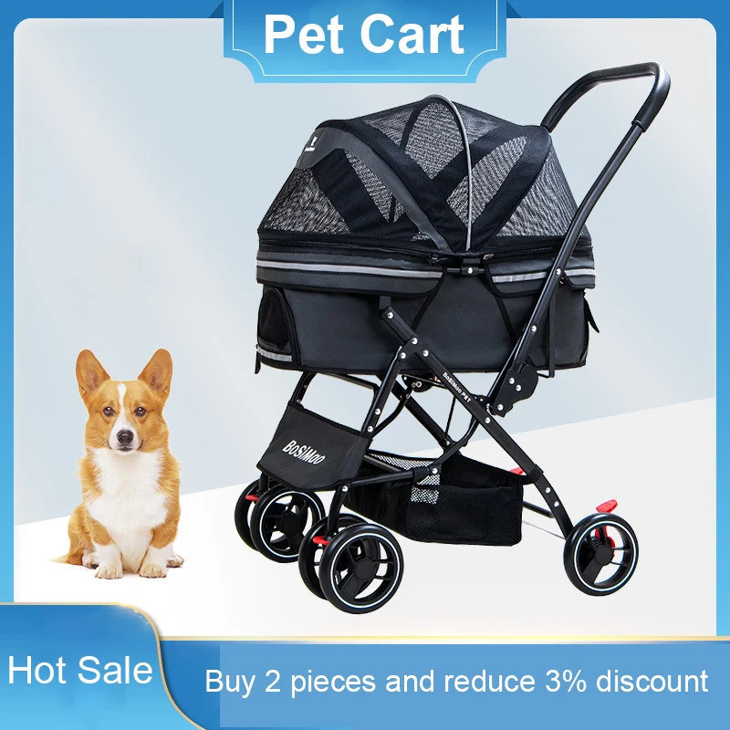 New Dog Cart Cat and Dog Outgoing Small Cart Light and Foldable Pet ...