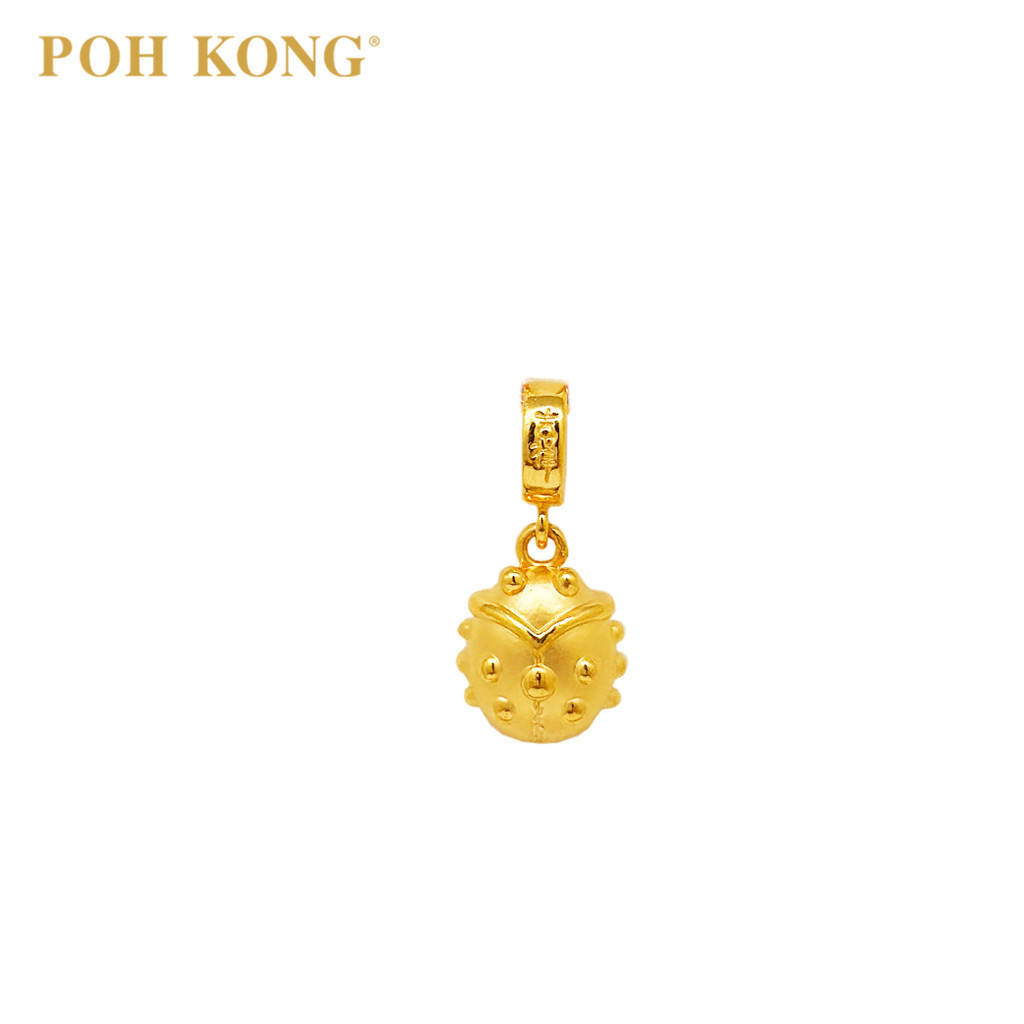 POH KONG 916/22K Yellow Gold Auspicious Worlds of Riches Charm Pendant (2024) | Shopee Malaysia