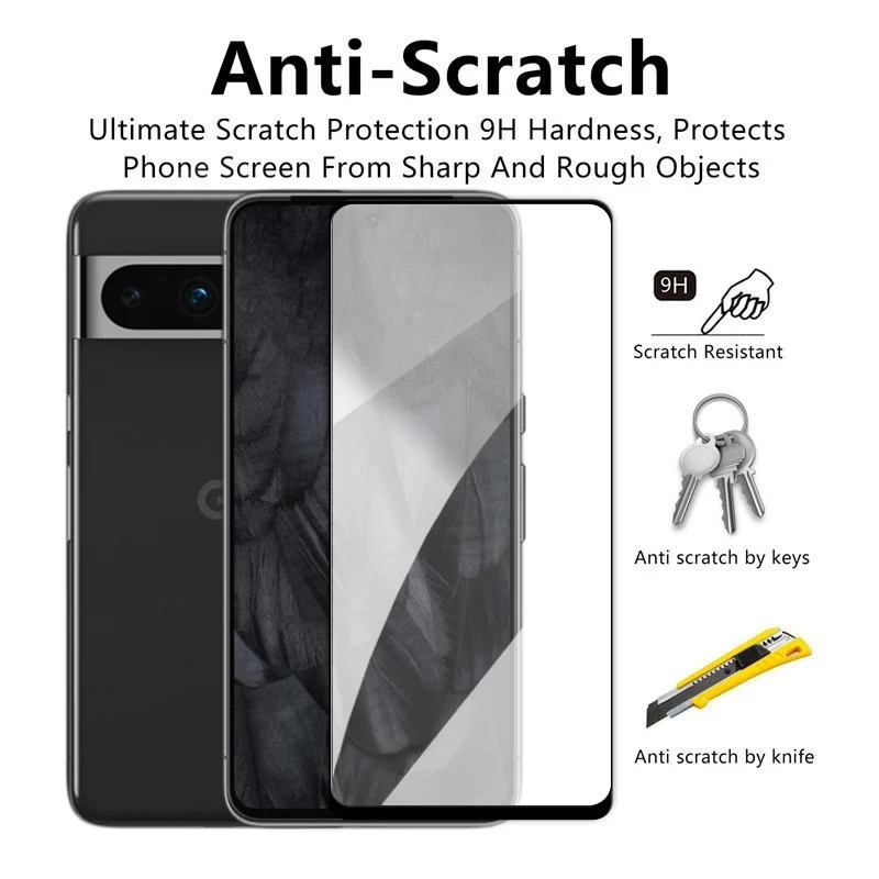 Google Pixel 9 Pro / Pixel 9 / Pixel 8 / 8 Pro 5D Curve HD Tempered ...