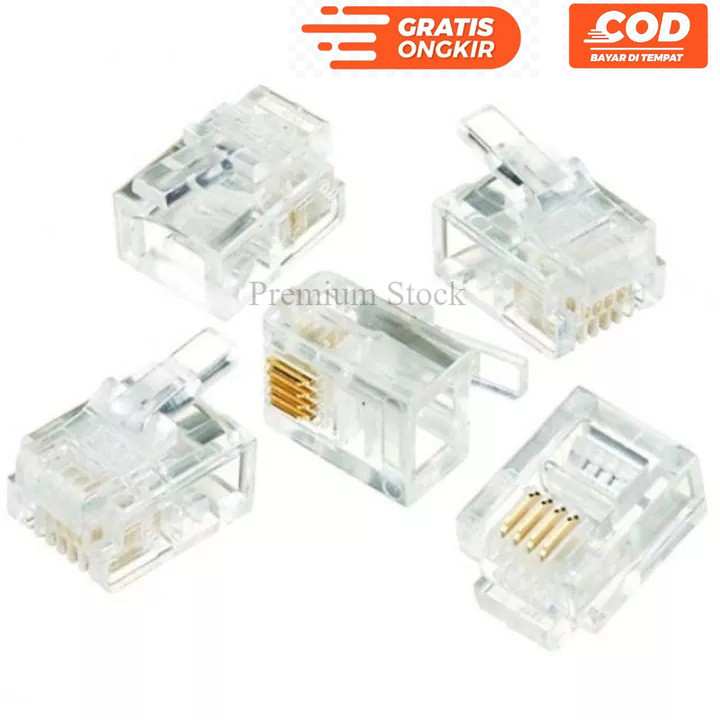 Rj11 CONNECTOR 4 PIN TELEPHONE JACK RJ 11 TELEPHONE CONNECTOR | Shopee ...