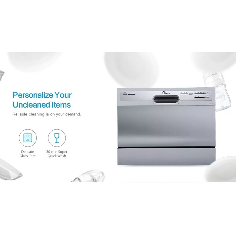 Midea WQP6-3607 Tabletop Dishwasher With 6 Place Settings | Shopee Malaysia