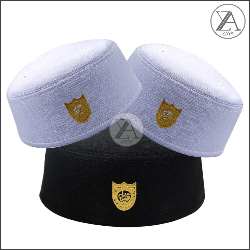 Kopiah 4 Lubang Logo Thailand Kopiah Tahfiz Hitam Putih Kopiah Tahfiz ...