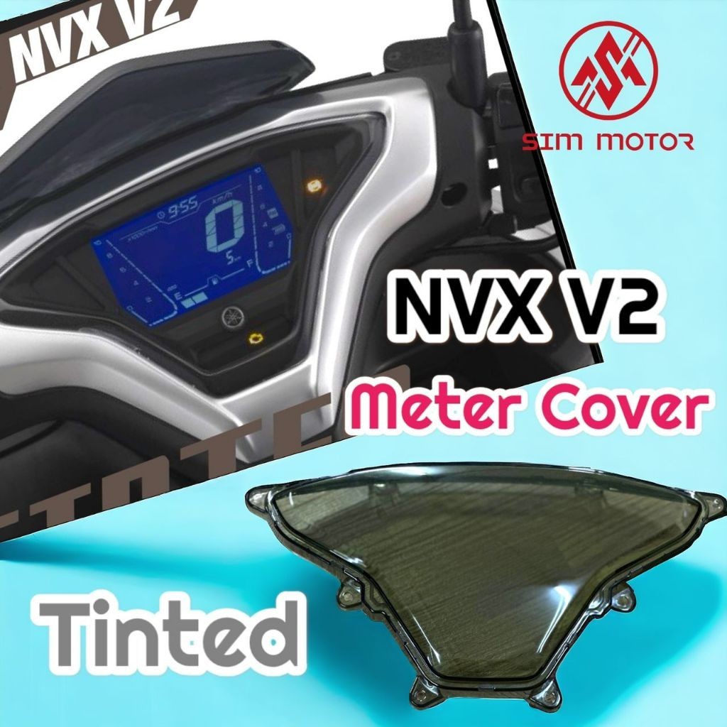 YAMAHA NVX V2 METER COVER LEN TINTED BLACK / METER STICKER RAINBOW ...