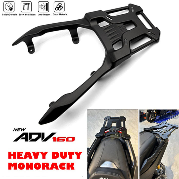 Honda ADV160 Monorack Heavy Duty Rear Rack Top Box Aluminum Hard Case ...