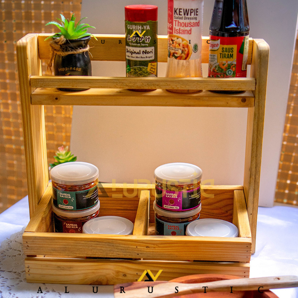 KAYU 2-tier Onion Spice Rack/Single-Tier Egg Rack/AESTHETIC MINI ...