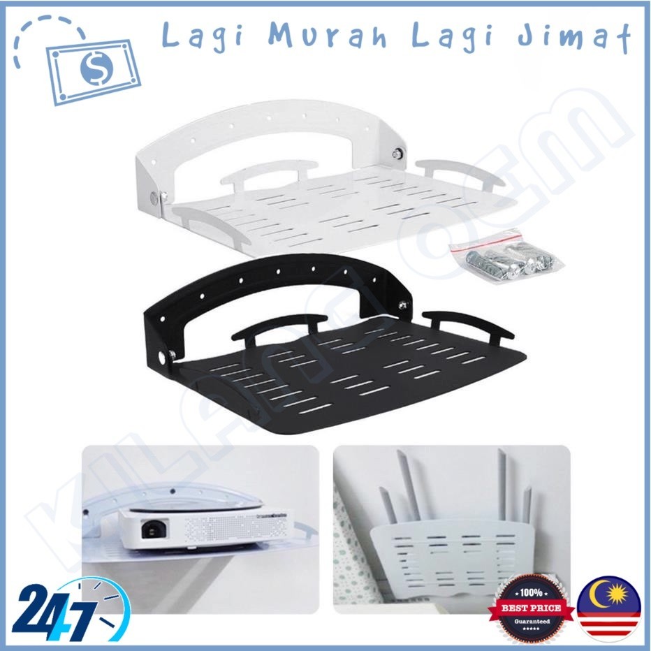 Tapak Letak Dinding Steel Wall Mount Bracket Black White Metal Wi-Fi ...