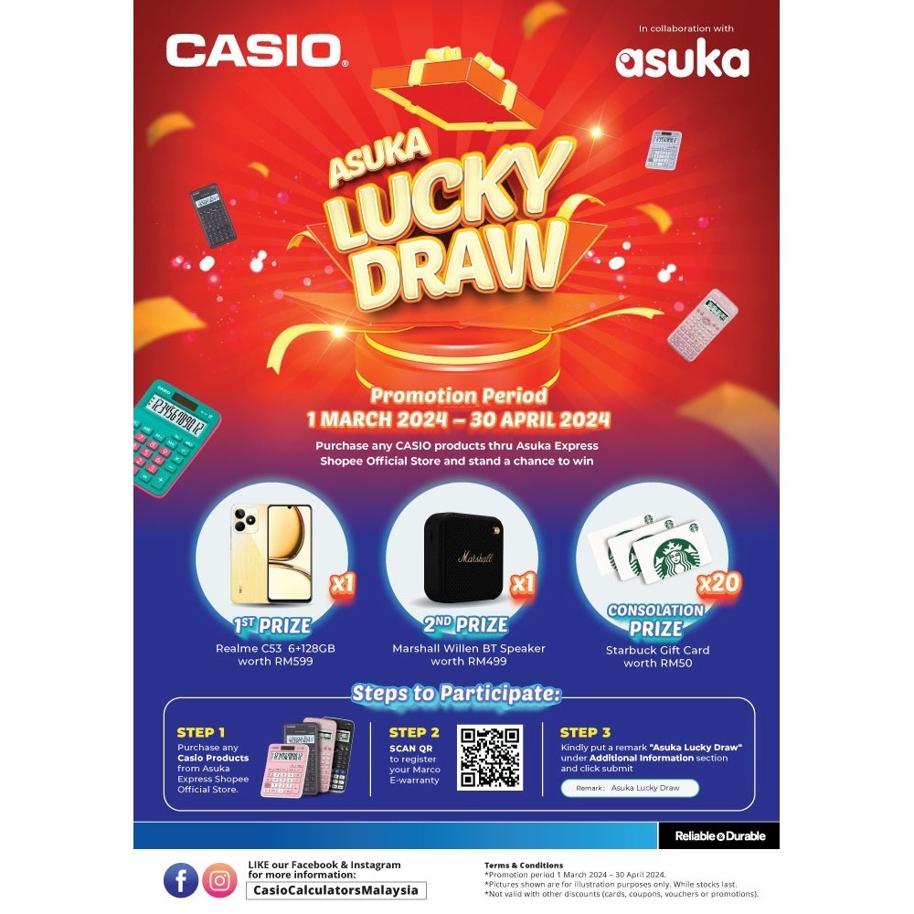 🔥READY STOCK🔥 Casio MX-8B Two-Way Powered Mini Desk Calculator (1 years ...