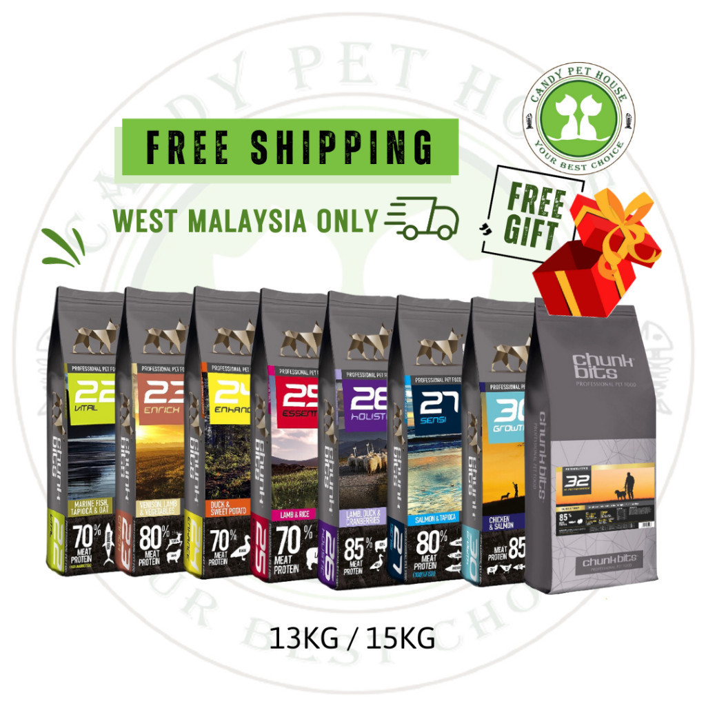 Chunkbits Dog Dry Food - 13KG / 13KG+2KG (Original Pack) | Shopee Malaysia