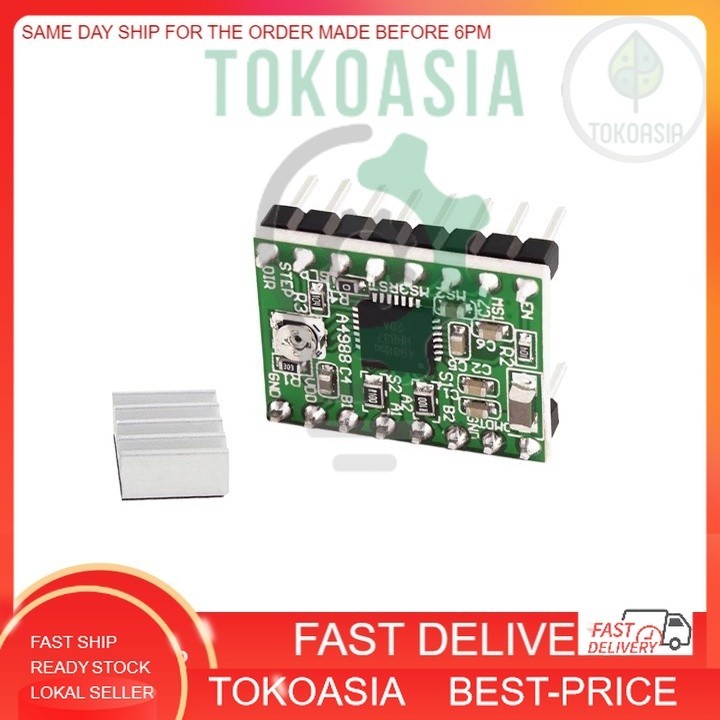 A4988 Stepper Motor Driver Board with Heatsink for 3D Printer | Shopee ...