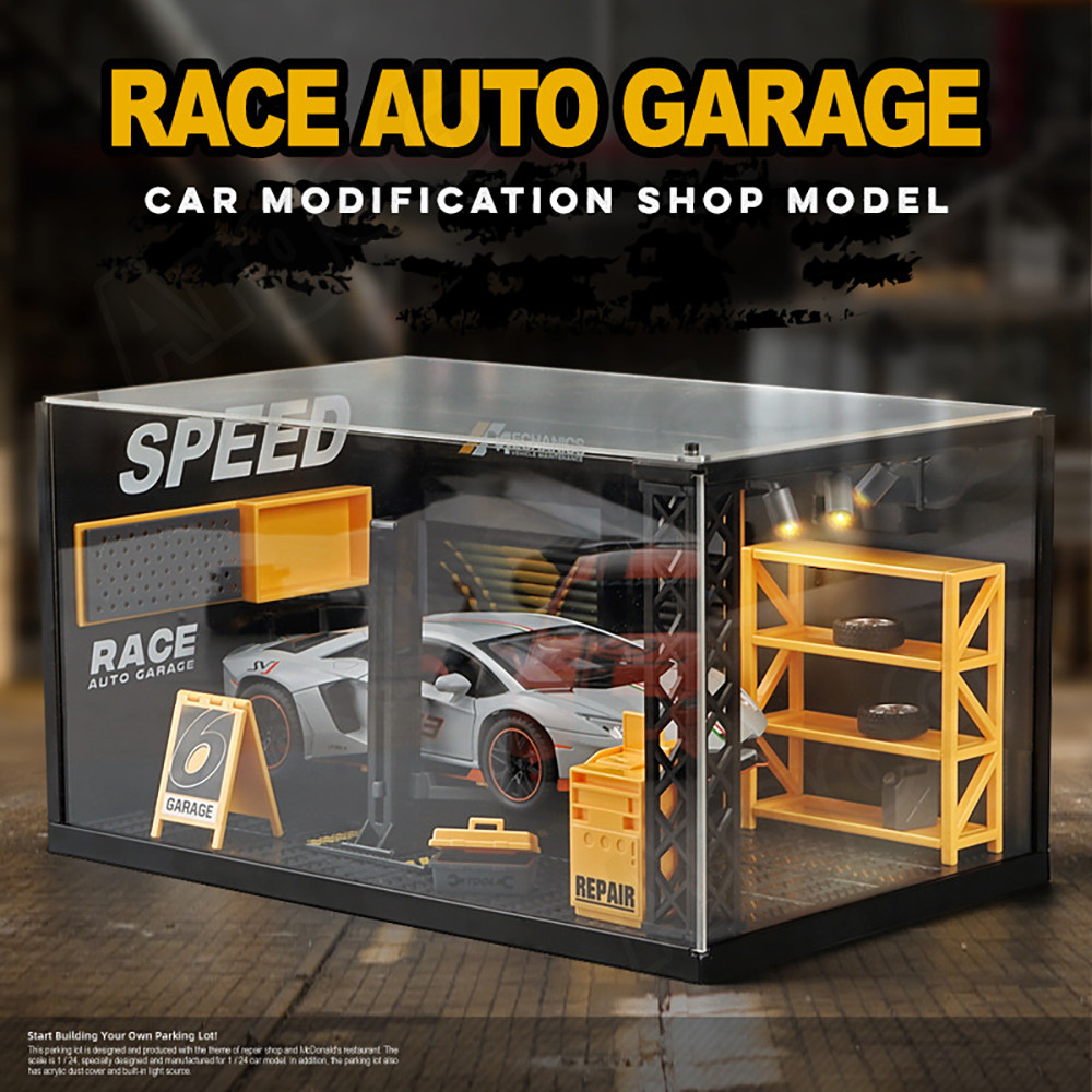 DIY Car Repair Shop Model Simulation Can Be Assembled By Yourself ...