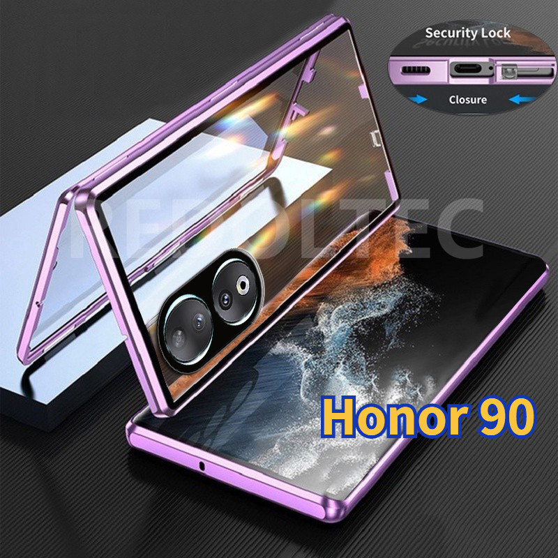 Honor 90 Casing 360 Full Lens Protection Magnetic Metal Case Double ...