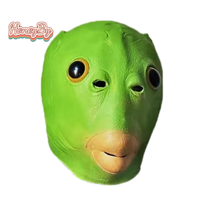honeybird Halloween Green Fish Head Monster Mask Toy Sand Sculpture ...