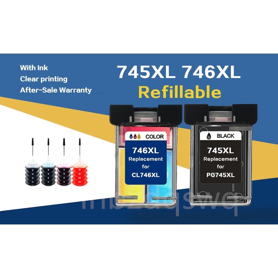 compatible PG-745 PG-746 745XL 746XL refillable ink cartridge for Canon ...