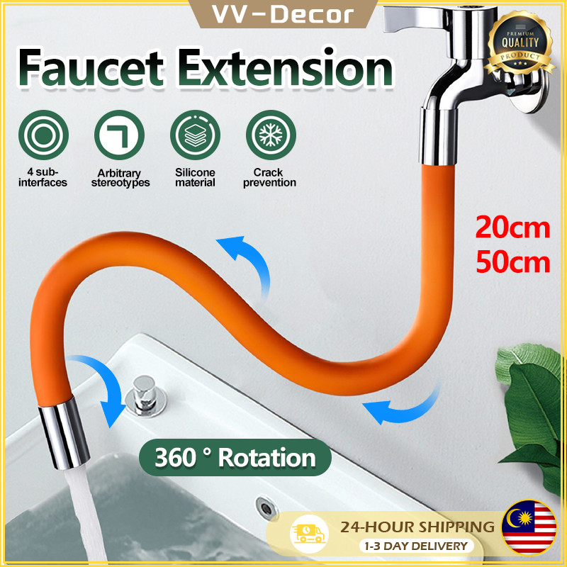 Faucet Extension Extender Universal 360 Degree Rotating Silicone ...