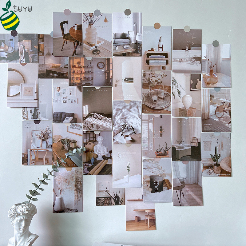 15pcs Ins Wall Decor Postcard Simple Art Background Cards Photo Props ...