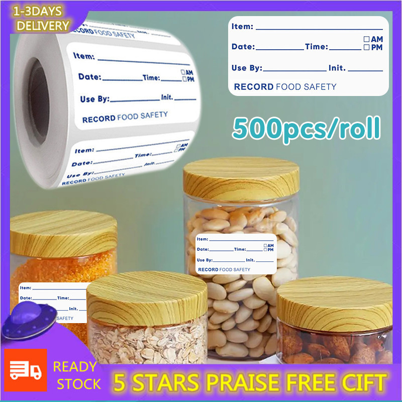 500pcs/roll Food Labels for Catering Food Date Storage Labels Food ...