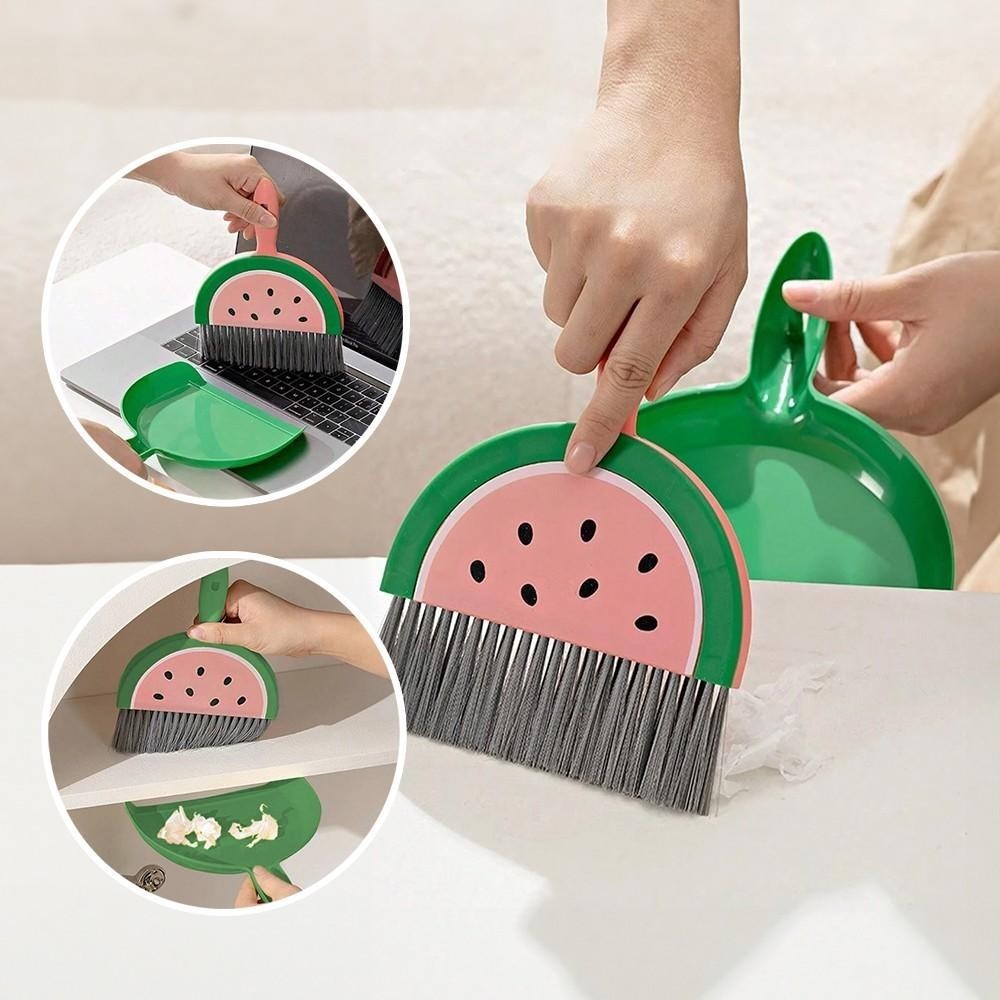 Mini Watermelon Shape Design Dustpan With Broom Brush Cleaning Indoor ...