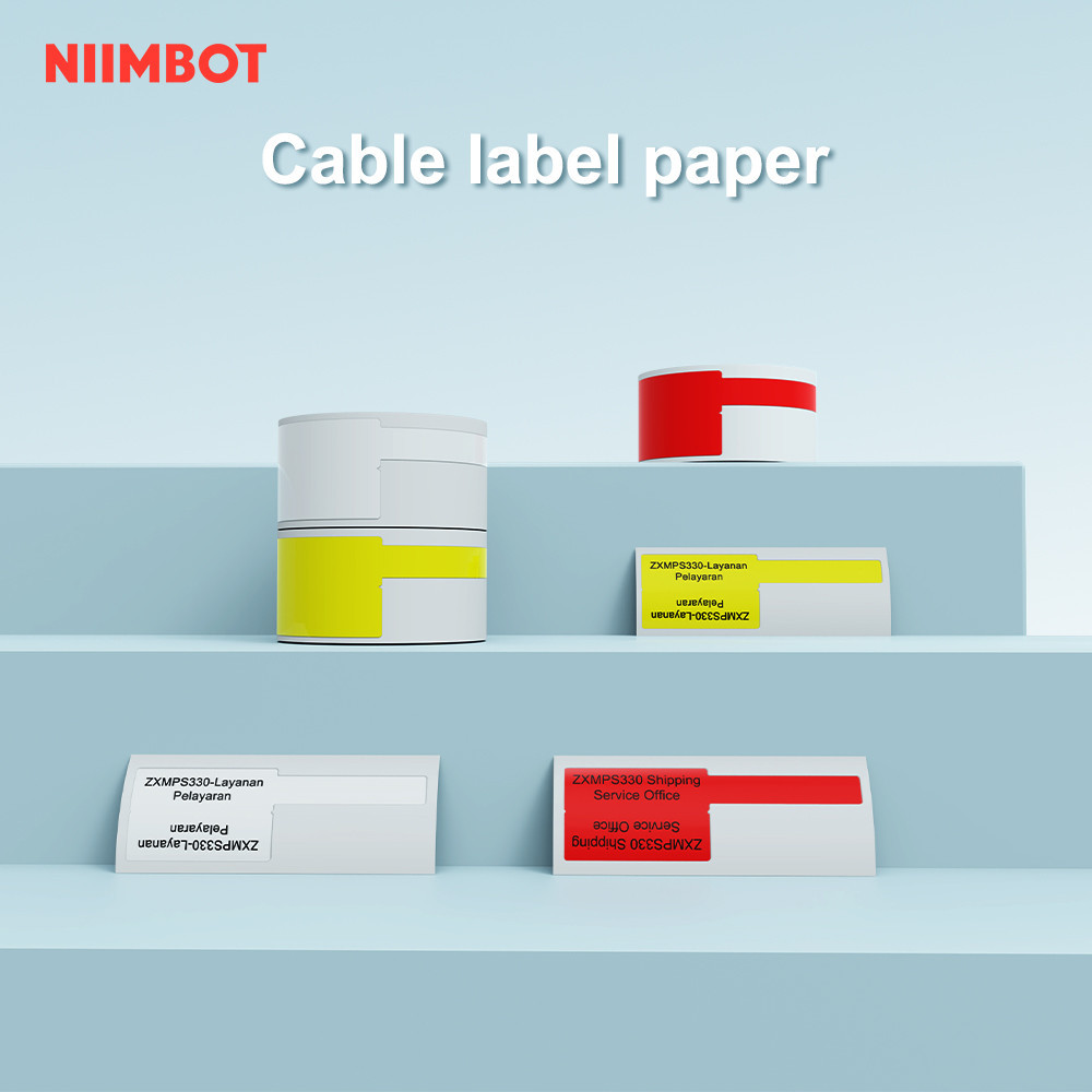 NIIMBOT D101 Wire Label Sticker Network Cable Printer Tape Waterproof ...