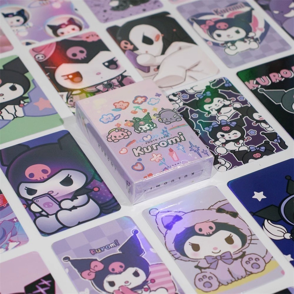 50pcs/Box Sanrio Kuromi Hello Kitty Cinnamoroll Melody Flash Laser ...
