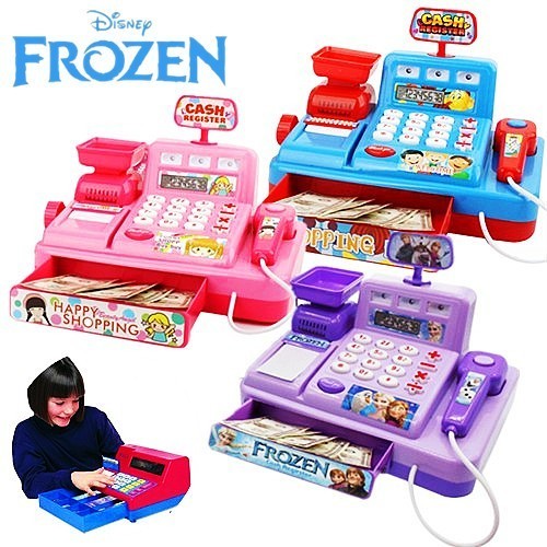 Cartoon Frozen Cash Register Pretend Play Cashier Set Supermarket Toys ...