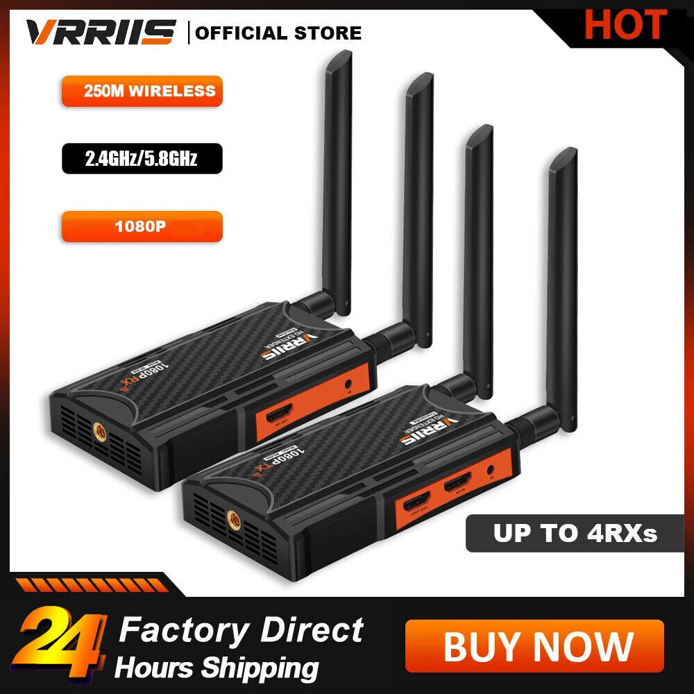 Wireless HDMI Transmitter and Receiver 250m 820ft HDMI Extender Same ...
