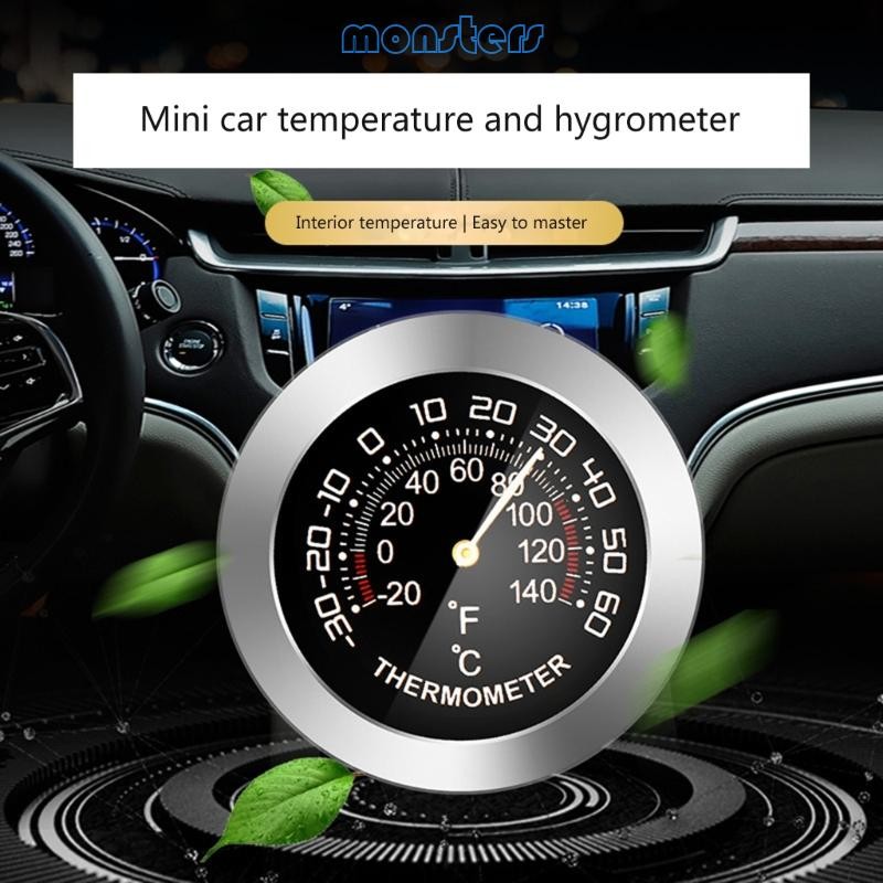 Mon Universal Car Hygrometer Dial Type Metal Analog Mechanical Humidity ...