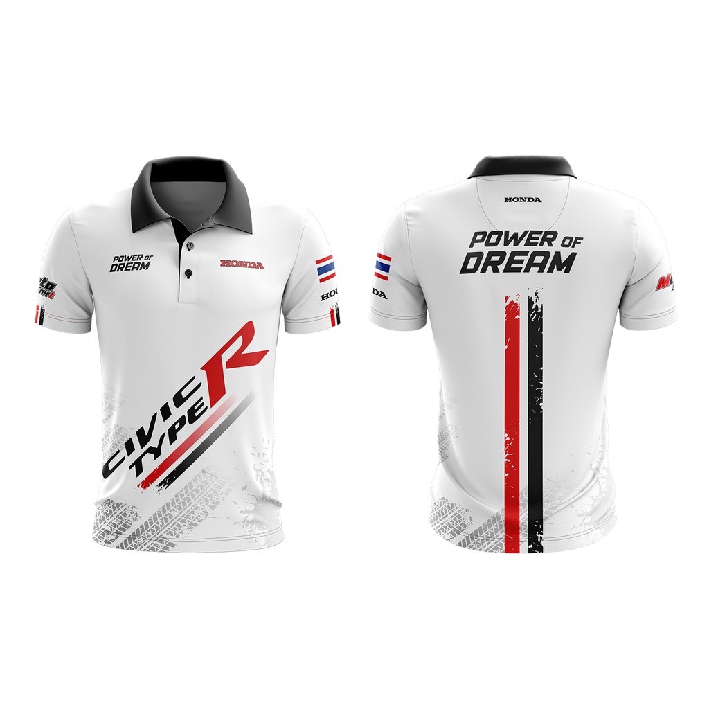 Honda Civic Sport Racing Jersey Collar Polo T-shirt | Shopee Malaysia