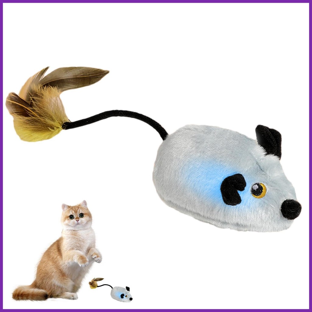 Interactive Cat Toy Mice Automatic Electric LED Moving Sound Mice ...