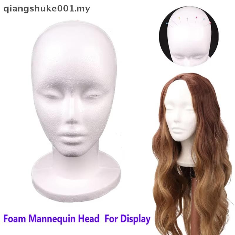 { MY Fashion } 1PCS Foam Wig Head Model Mannequin Dummy Wig Glasses Hat ...