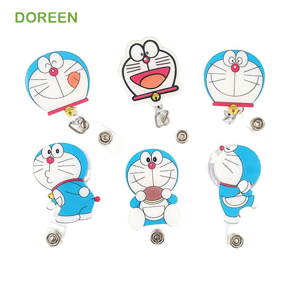 DOREEN Retractable Badge Reel Anime Cartoon Chest Card Students Card ...