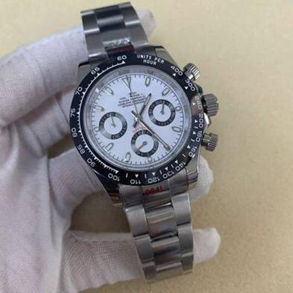 DYTONA Quartz 40mm Stainless Steel Watch Sapphire Glass with Japan VK63 ...