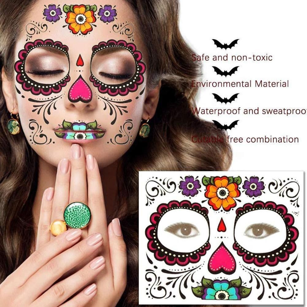Facial Makeup Sticker Special Waterproof Face Tattoo Face Day Of Tattoo ...