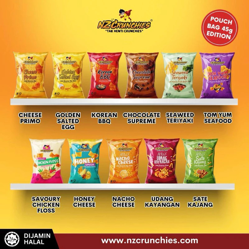 NZ Crunchies Snack Pouch Original 45g | Shopee Malaysia