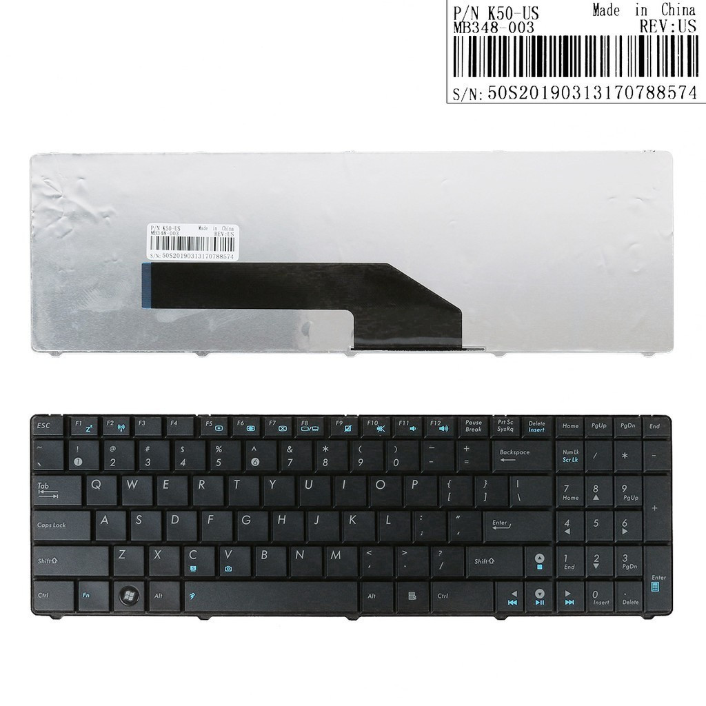 For K50 K50IJ K50AB K50AD K50AF K70 K61 Series Laptop Keyboard US ...