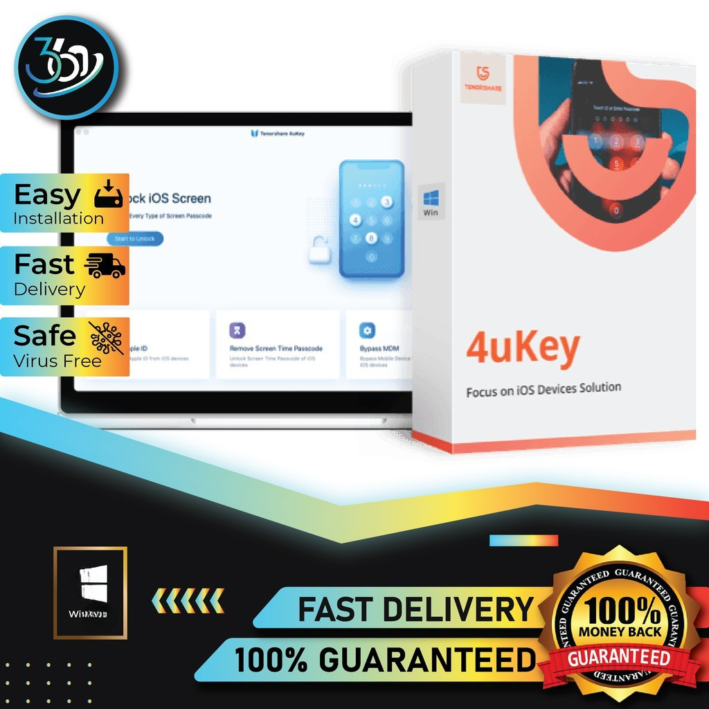 Tenorshare 4Ukey iOS Unlocker 2025 Latest Version 3.6 Win OS | Shopee ...