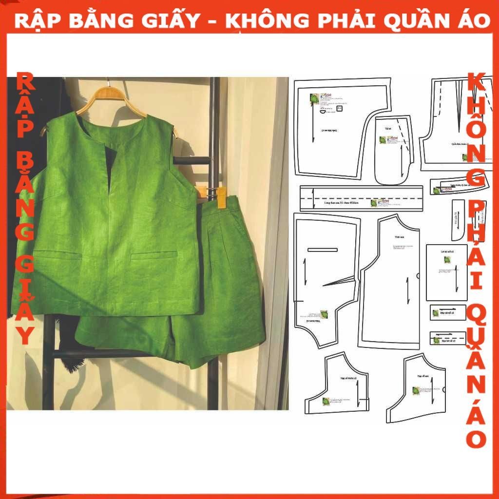 Drawing on A0 paper linen short set code 143 | Shopee Malaysia