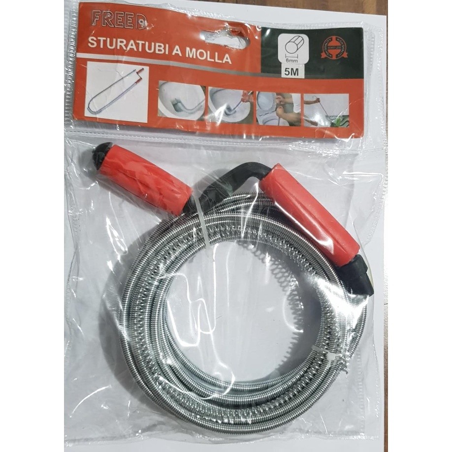 5 meter pipe cleaner / 5m pipe cleaner / clogged pipe cleaning wire ...