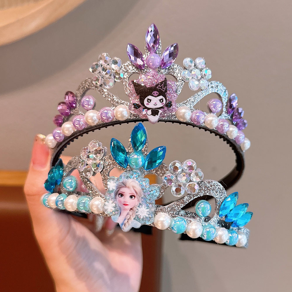 Crown Children's Headwear Frozen Headband Princess Elsa Crown Hairpin ...