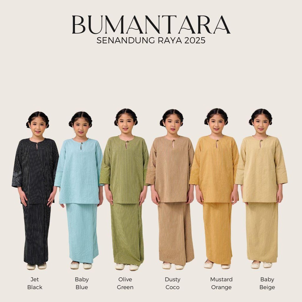 Baju Kurung Raya 2025 Bumantara Kurung Kids Theins | Shopee Malaysia