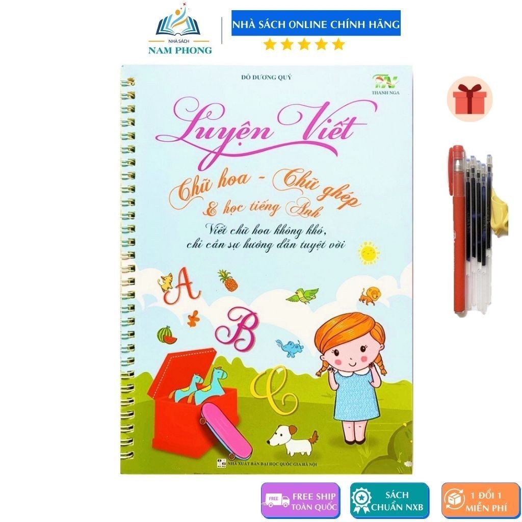 Notebook for Writing Capital Letters, Compound Letters and Learning ...