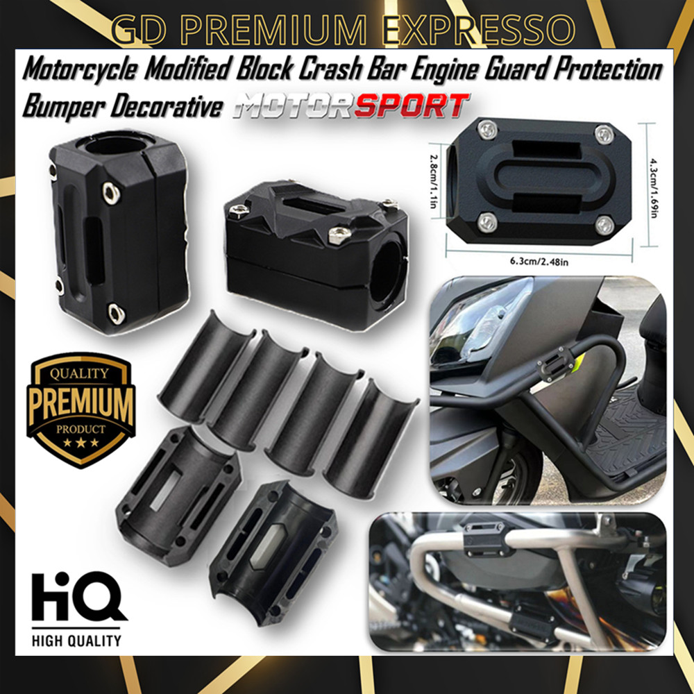 Motorcycle Modified Block Crash Bar Engine Guard Protection Bumper ...