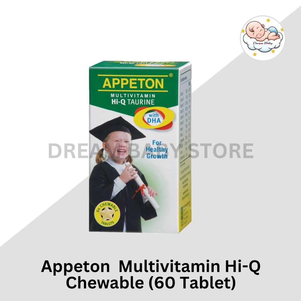 APPETON Multivitamin Hi-Q Taurine with DHA Chewable Tablet (60's ...