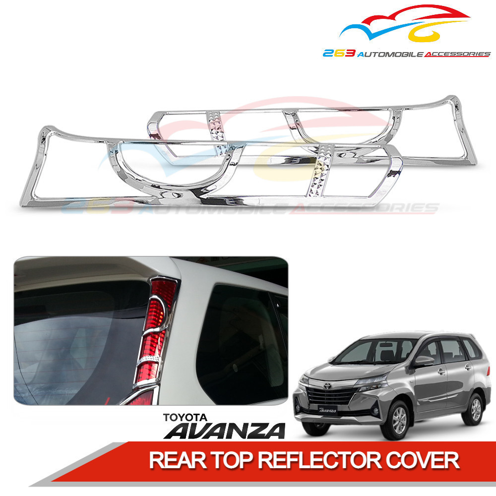 TOYOTA AVANZA 2012-2021 REAR TOP PILLAR REFLECTOR COVER (CHROME) '2 PC ...