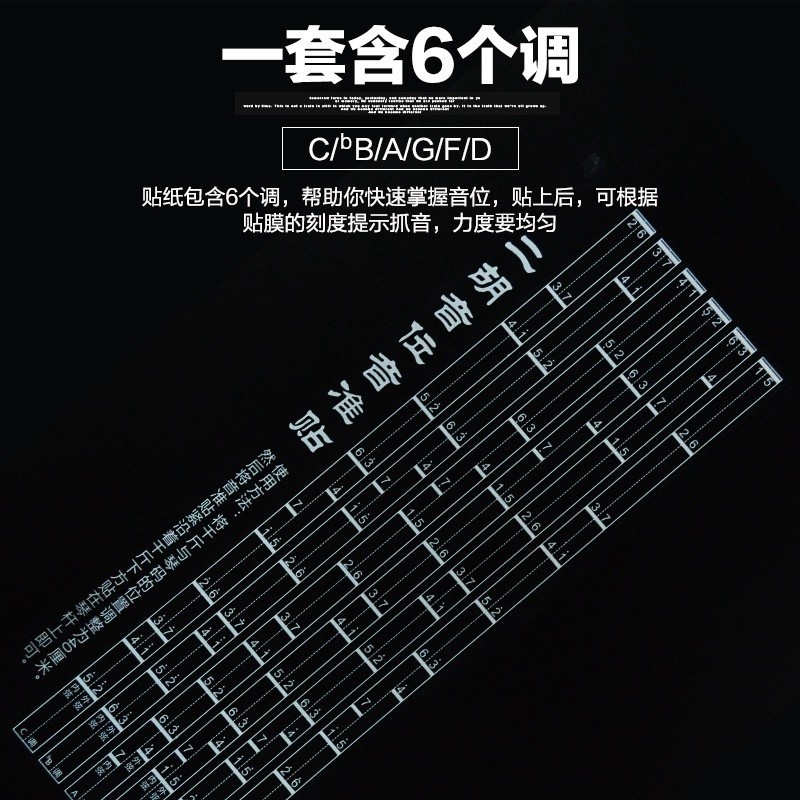1PCS Erhu Scales Sticker Erhu Note Position Chart Protectors Decal ...